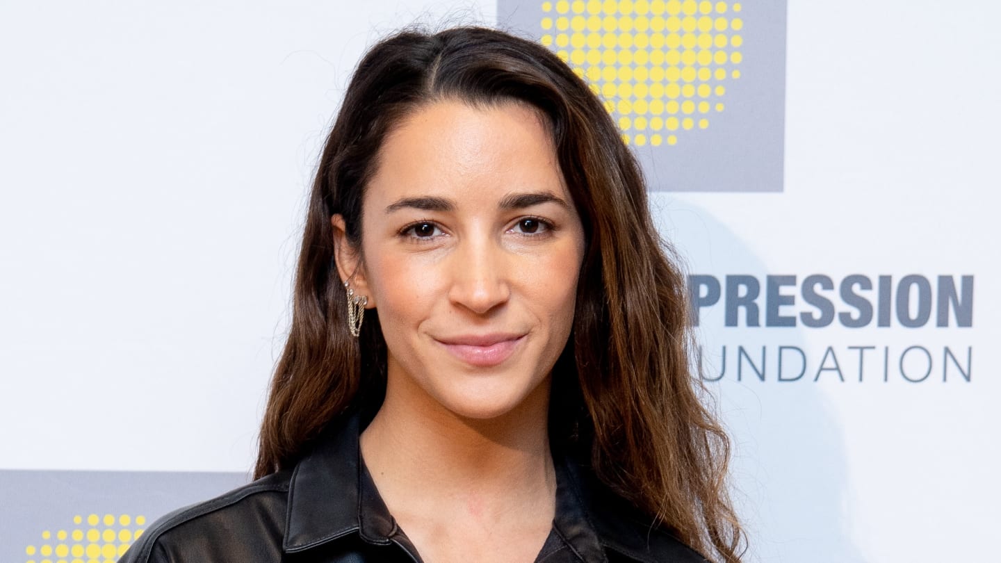 Aly Raisman Celebrates U.S. Gymnastics Team Reunion in Stunning Green Dress