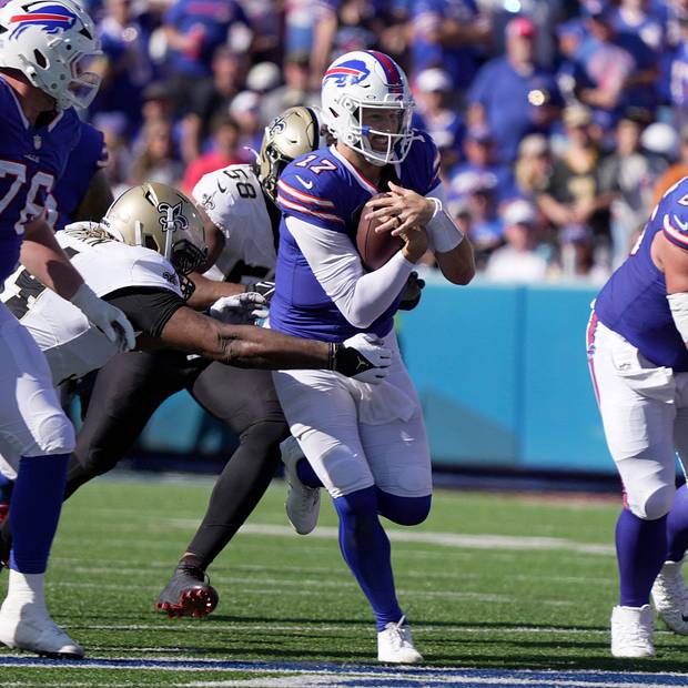 Bills' Josh Allen poised to make dual-threat NFL history Sunday night ...