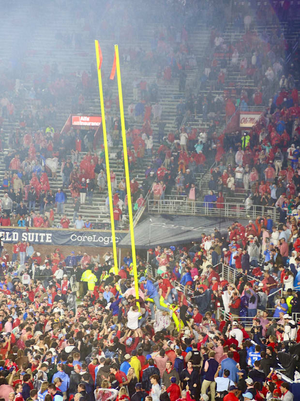 PARTY IN THE SIP: Ole Miss Fans Storm Field Following Huge Win Over Georgia