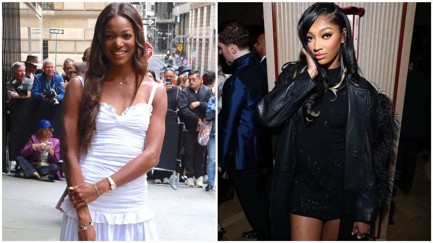 Gabby Thomas, Angel Reese link up, pose for epic pic in must-see fits