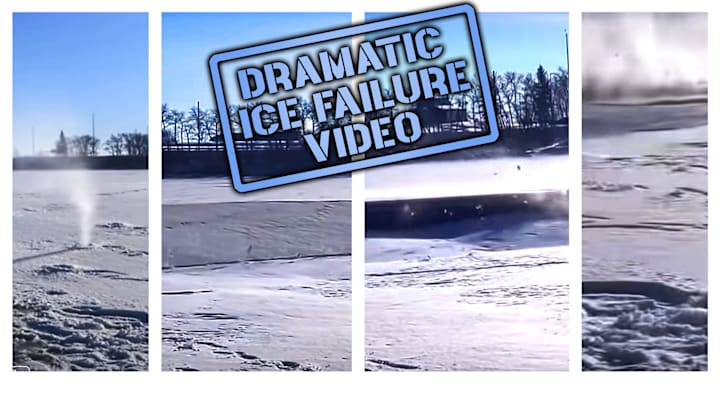 Dramatic Ice Collapse Video Highlights Ice Fishing Safety Tips