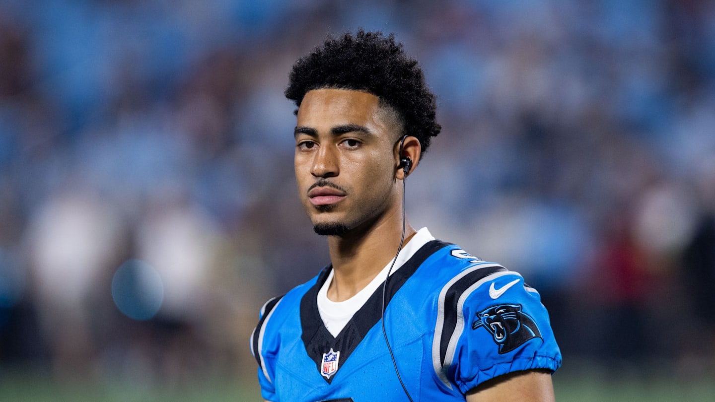 Frustrated Bryce Young slams helmet on Panthers sideline