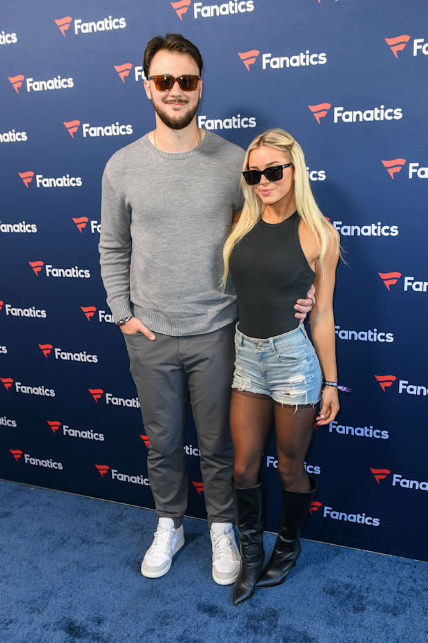 Livvy Dunne swoons over Paul Skenes in red shoestring tank top set to GloRilla verse