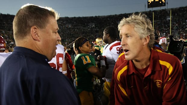 Pete Carroll Doesn't Hold Back On 'Bush Push' Ahead of USC–Notre Dame Game