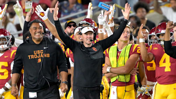 Lincoln Riley Reacts to Recruit Turnout For USC’s Upset of Michigan