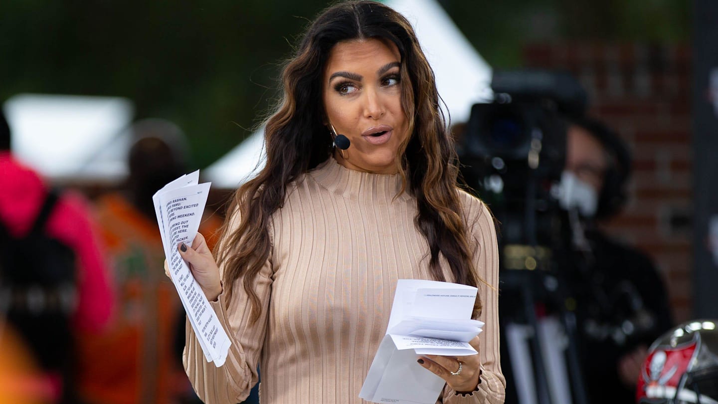 Molly Qerim's funky half-collared fit upstages Shannon Sharpe's zany ...