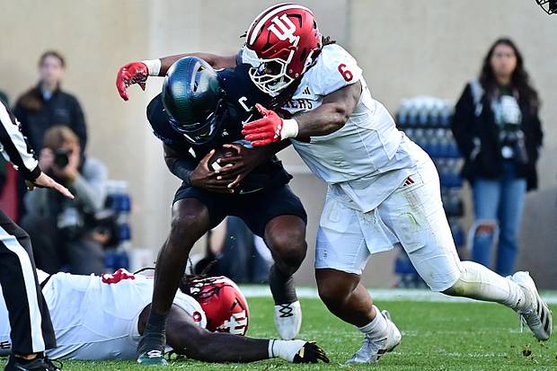Indiana Defensive Line Overpowers Michigan State With Sacks, Tackles ...