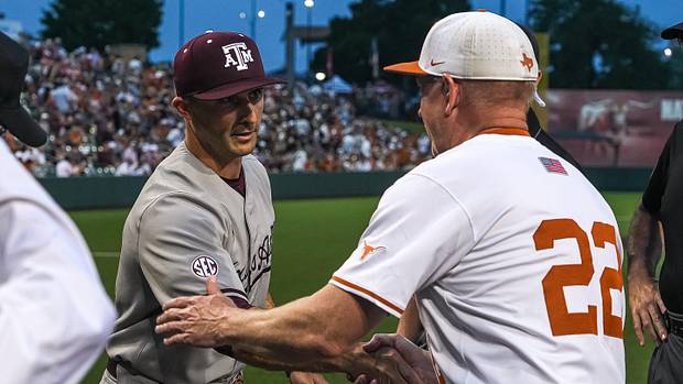 Texas Longhorns Coach Jim Schlossnagle Has Awkward On-Air Slip Up