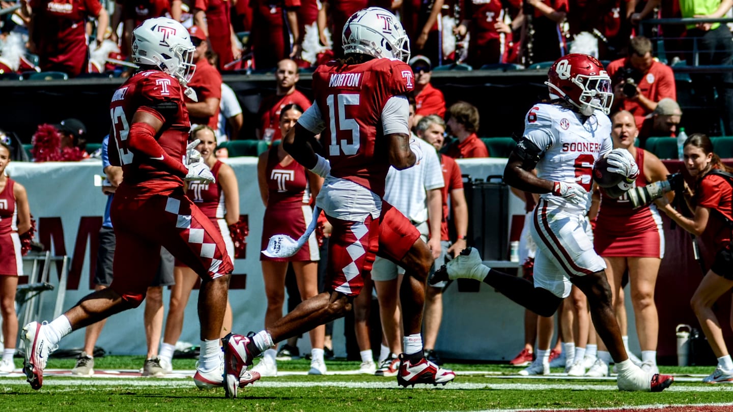Oklahoma RB Tory Blaylock Receives SEC Weekly Honor for Temple Game