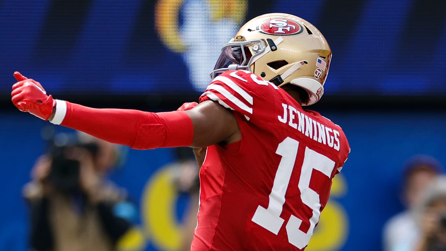 Jauan Jennings dazzles in 1st half-plus against the Rams with 3 touchdowns