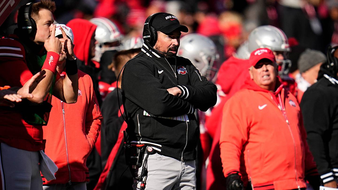 Ryan Day's Confused Look During Ohio State-Michigan Postgame Fight ...