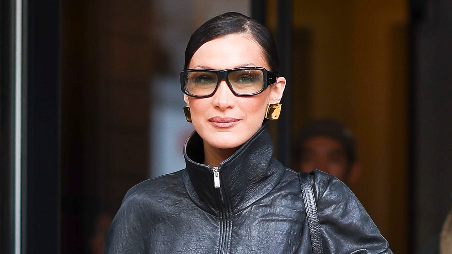 Bella Hadid Is a Daring Snow Angel in Nothing But Red String Bikini ...