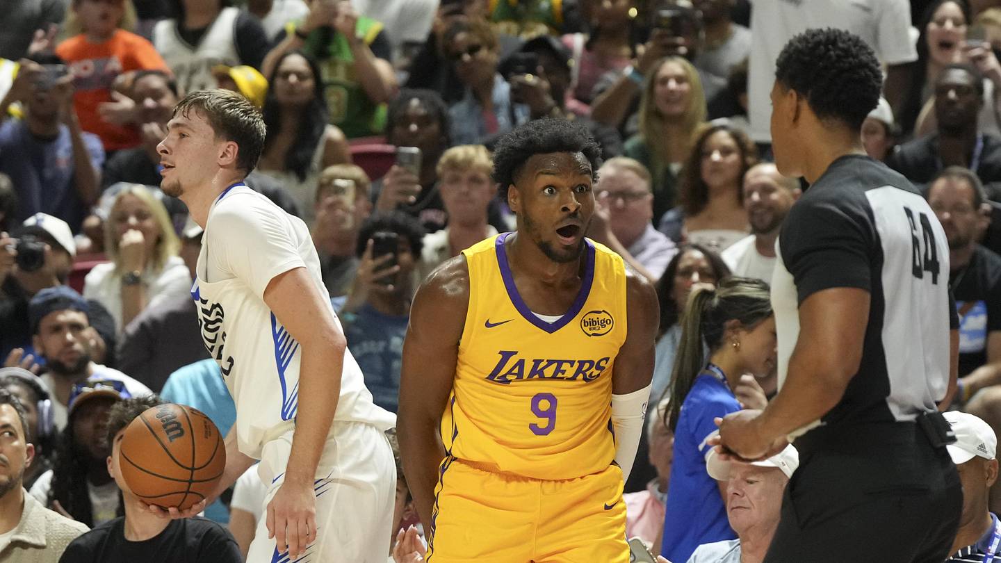 Bronny James sounds off on guarding Cooper Flagg in NBA Summer League debut