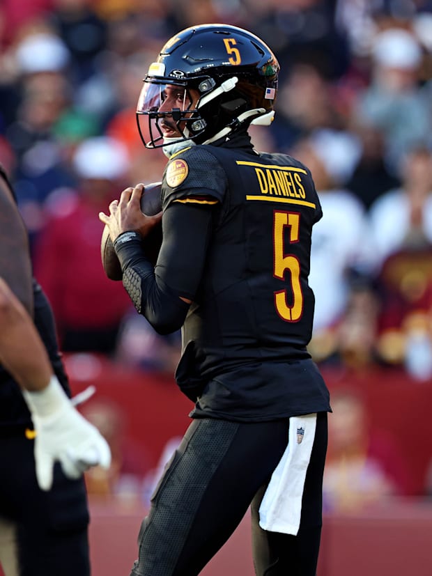 Washington Commanders' QB Jayden Daniels and GM Adam Peters' achievements recognized