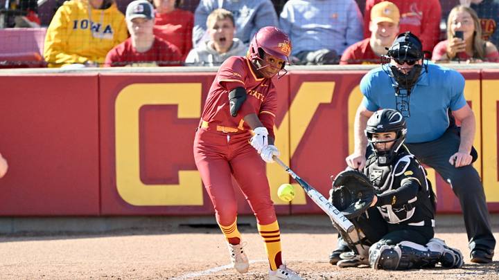 Iowa State softball takes care of in-state rival Iowa, 9-5
