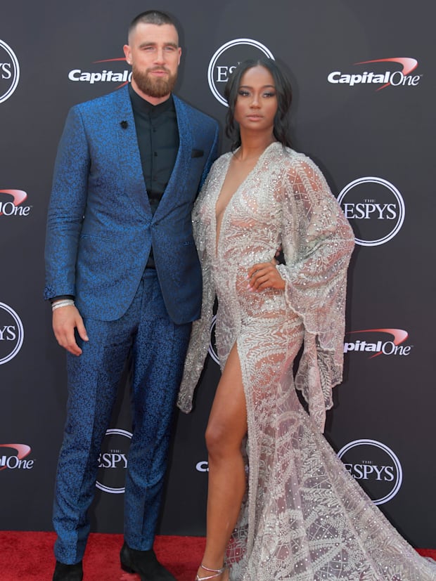 Travis Kelce’s ex Kayla Nicole’s black-corset stunner goes viral at Super Bowl 2025