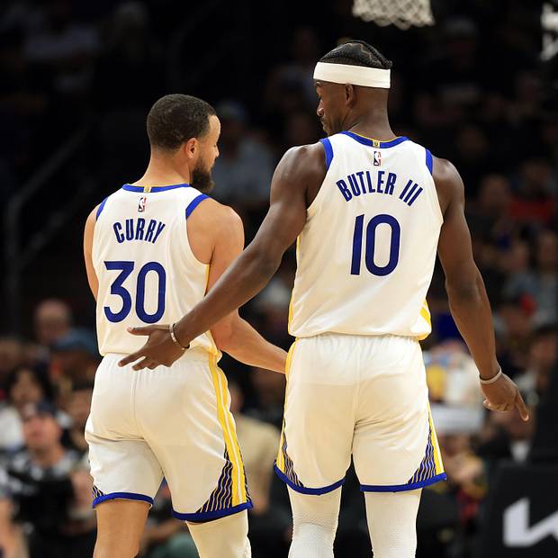 Jimmy Butler's outrageous hair has Stephen Curry losing his mind when ...