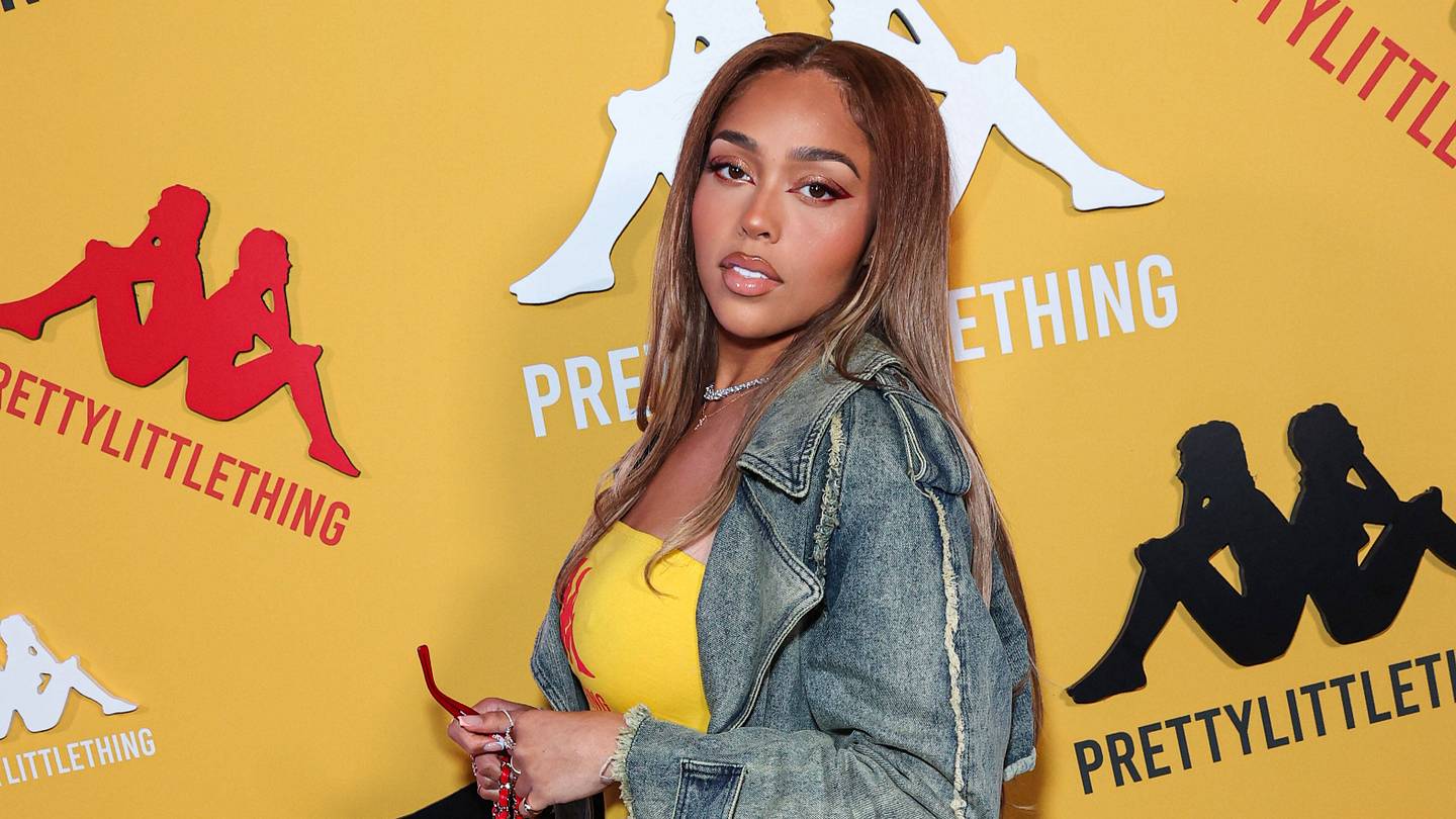 Knicks WAG Jordyn Woods flexes Karl-Anthony Towns custom jeans in sick ...