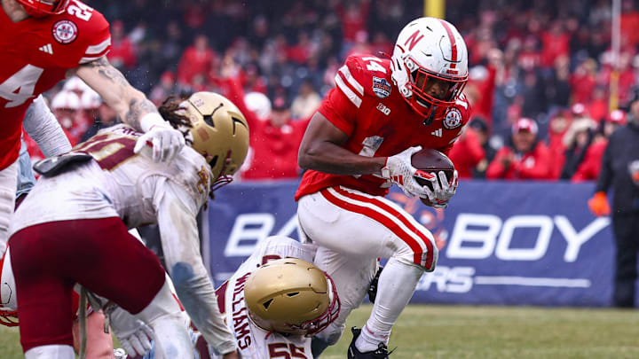 Nebraska Football Leads Boston College at Halftime of the Pinstripe Bowl