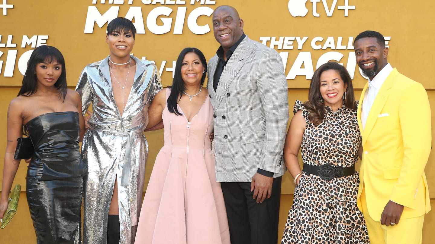 Magic Johnson's daughter upstages dad at exotic Spanish island in family pic Magic Jo