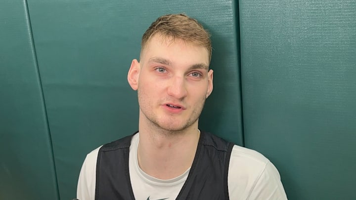 WATCH: Michigan State C Carson Cooper Looks Ahead to Wisconsin