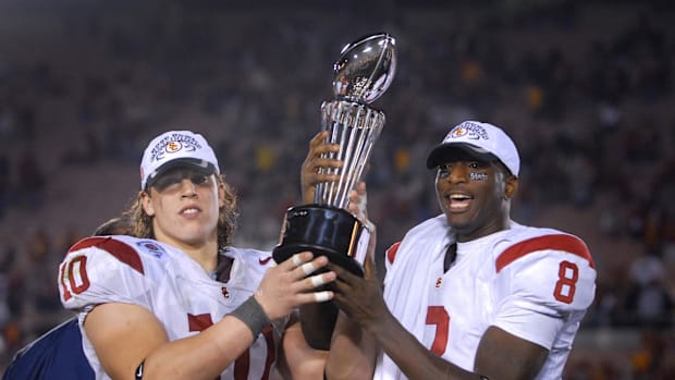 USC Legends On Sidelines for USC vs. Notre Dame Rivalry Game