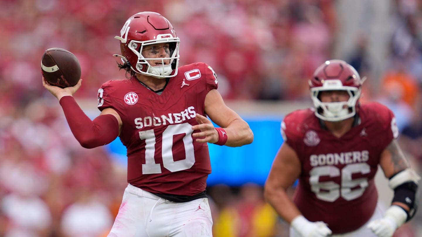 Oklahoma QB John Mateer In Danger Of Missing Red River Rivalry vs. Texas