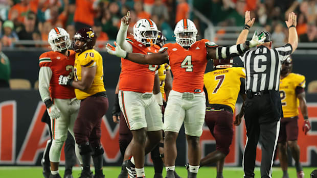 Miami's Defensive Line Prepares For Florida and DJ Lagway