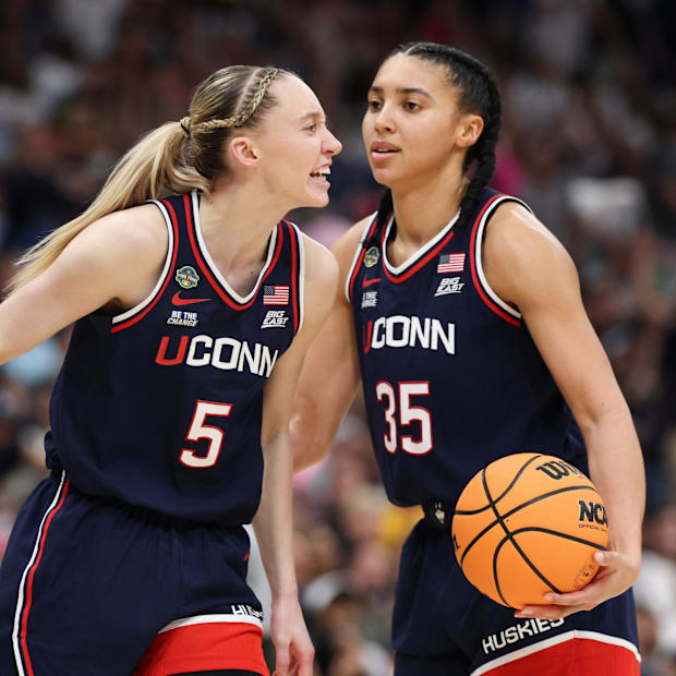 Azzi Fudd slays Paige Bueckers' WNBA draft after-party in shiny black cocktail dress
