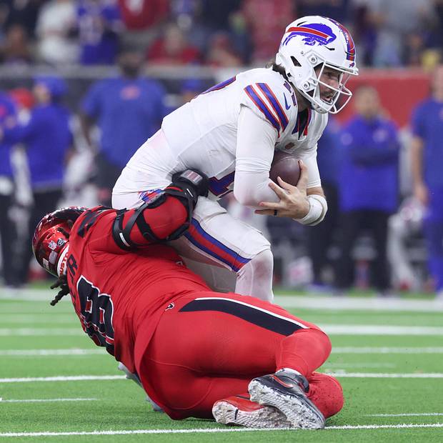 Expert opinion as Josh Allen dismisses injury concerns after Texans ...