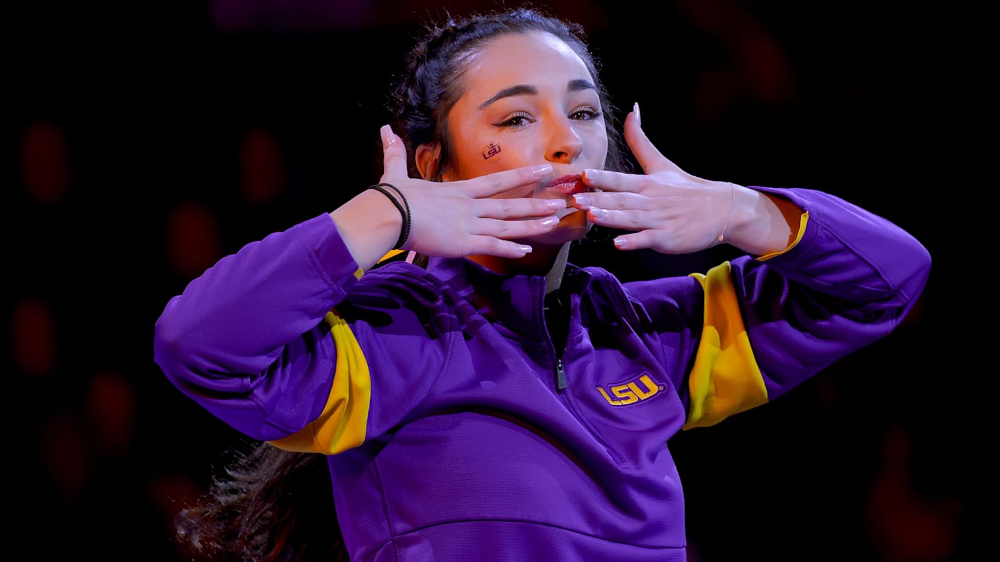 Ex-LSU gymnast Elena Arenas skeleton leotard stunner would make Livvy ...