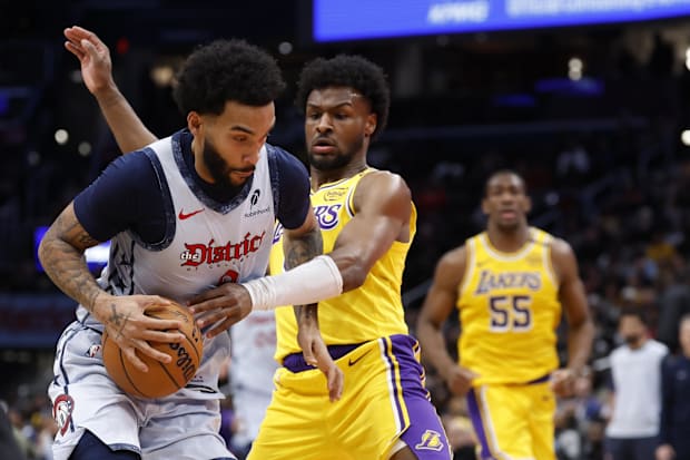 NBA Fans React To Bronny James' Performance In Lakers-Wizards Game