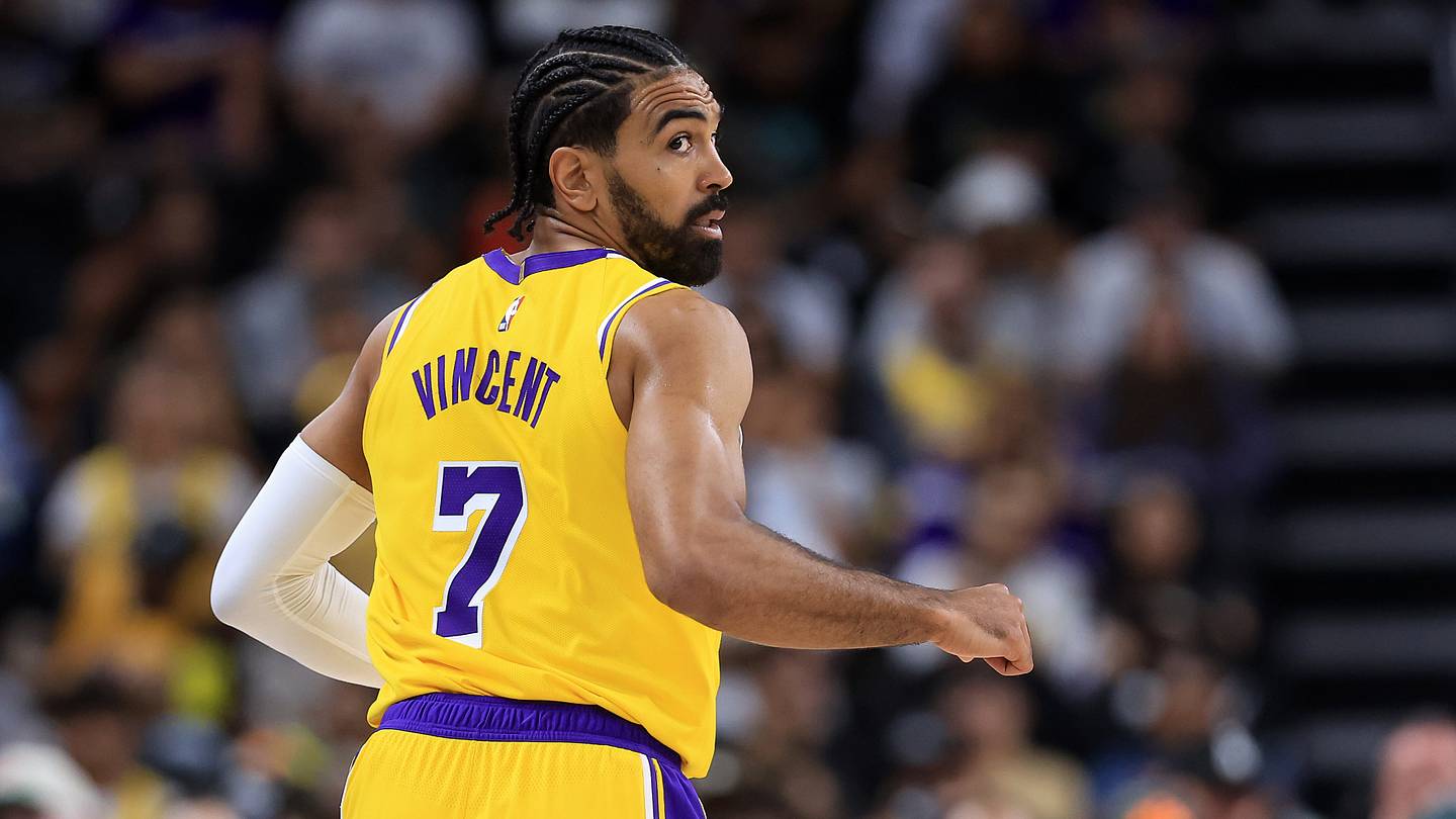 It only took 15 minutes for Gabe Vincent to raise the Lakers' ceiling