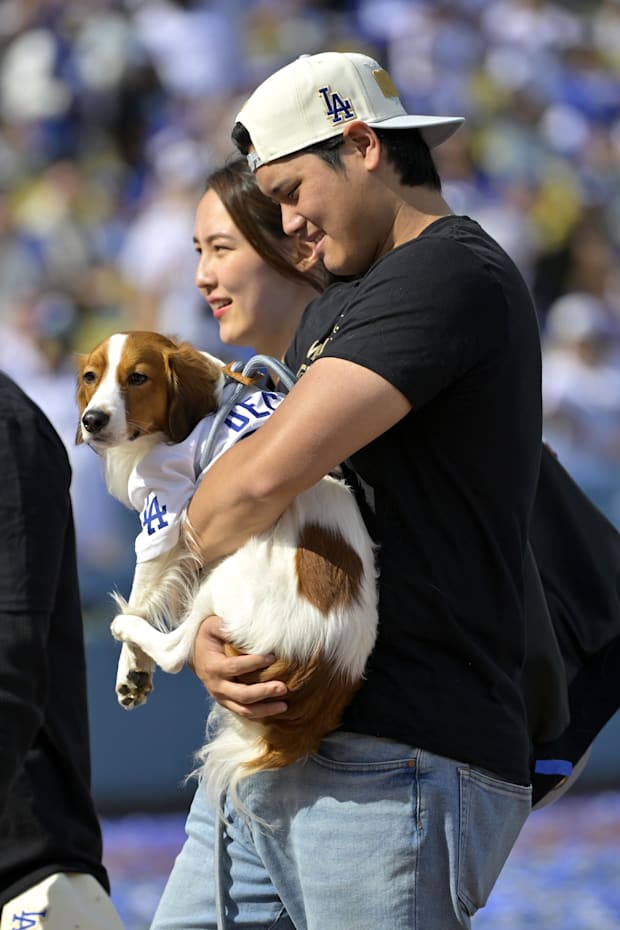 Shohei Ohtani, wife Mamiko Tanaka's dog Decoy crushes baby announcement