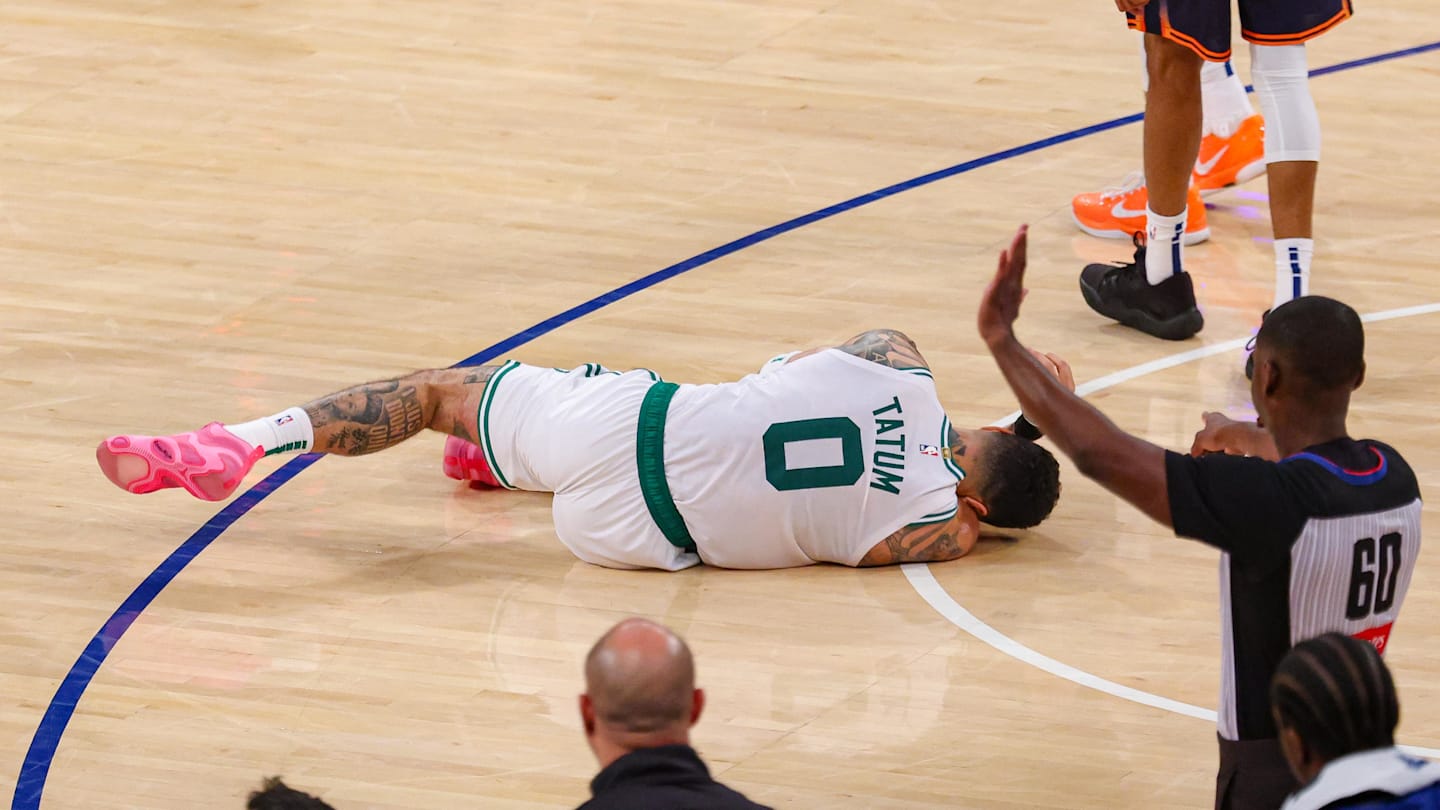 Celtics' Jayson Tatum Out for Playoffs After Suffering Brutal Achilles Tear