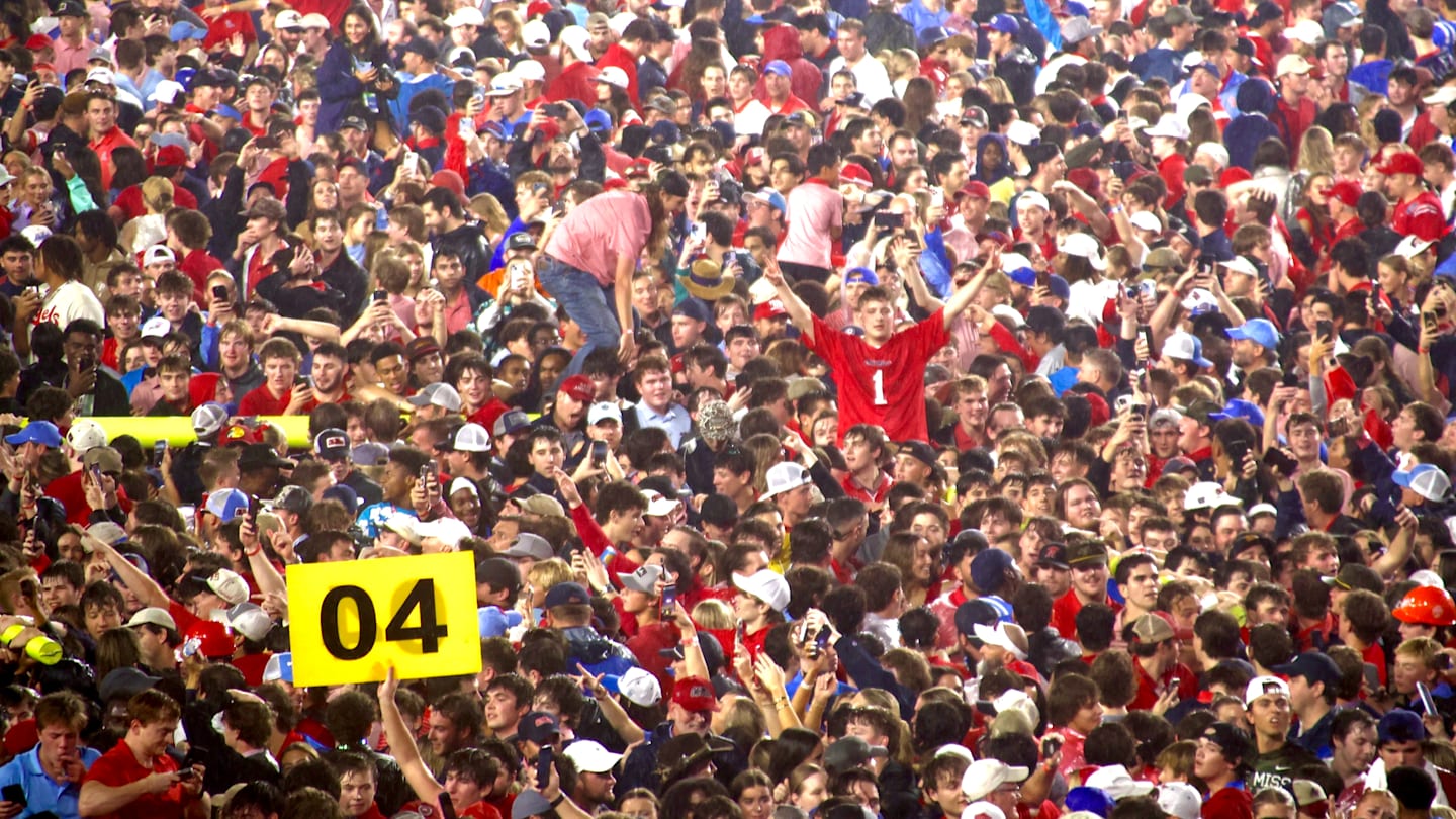 PARTY IN THE SIP: Ole Miss Fans Storm Field Following Huge Win Over Georgia