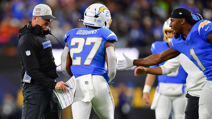 Jim Harbaugh shrugs off praise as Chargers keep winning