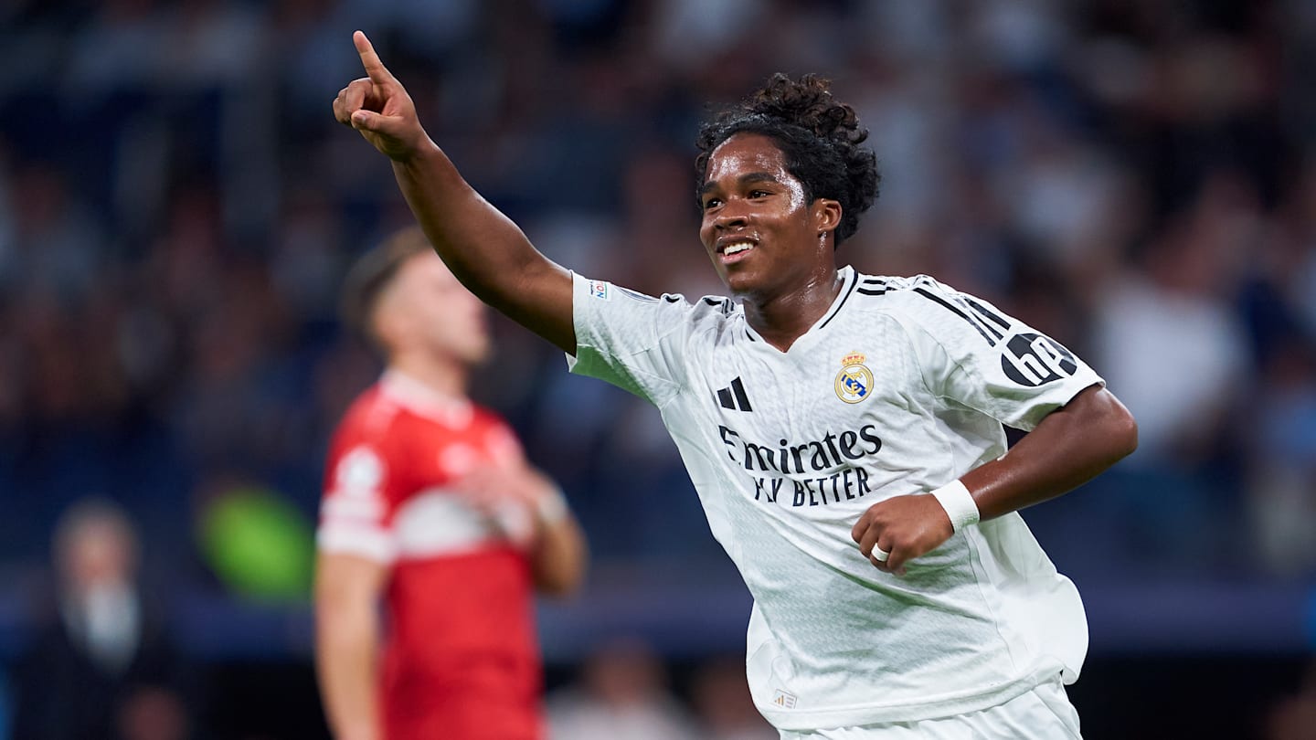 Endrick marca em vitória do Real Madrid e quebra recorde na Champions ...