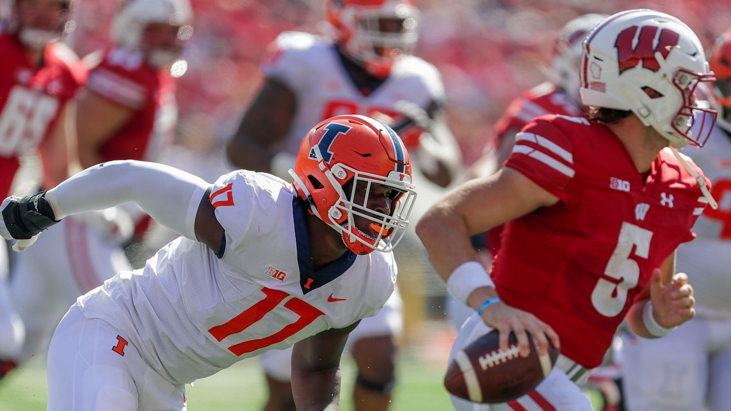 Where Illinois' Gabe Jacas Lands in 2026 NFL Mock Draft by ESPN's Todd ...