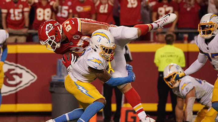 Chargers’ Derwin James has spat with Travis Kelce go viral