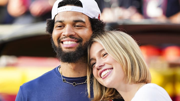 Caleb Williams, GF Alina Thyregod celebrate big moment in relationship