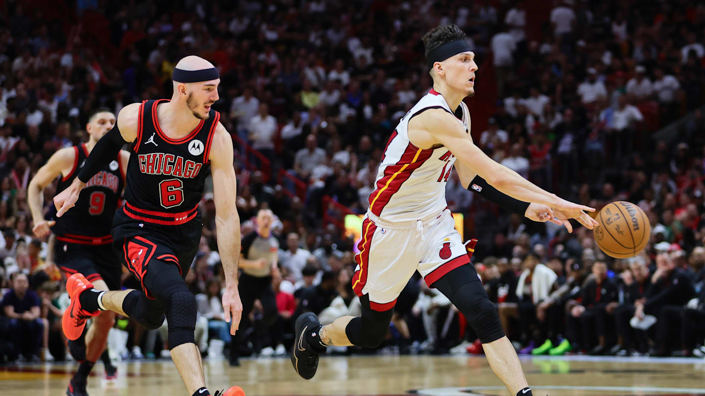 Miami Heat's Tyler Herro Struggles In The First Half Against Boston Celtics