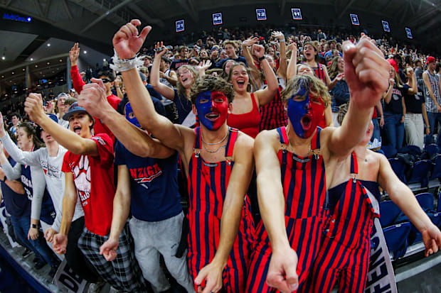 Top 40 recruit Luca Foster visits Gonzaga during exhibition opener