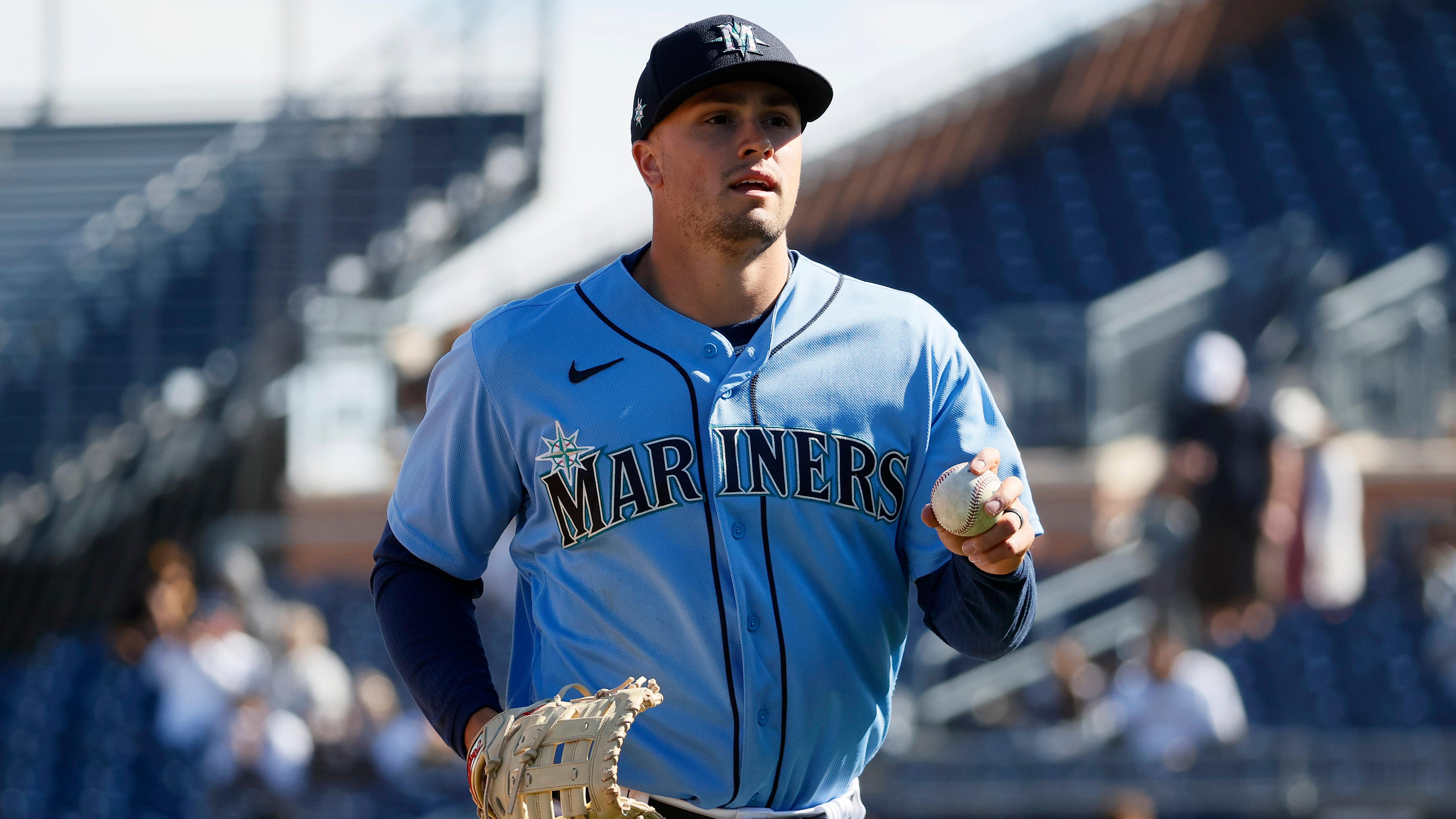 Evan White Spotted With An Outfield Glove - What Could That Mean For ...