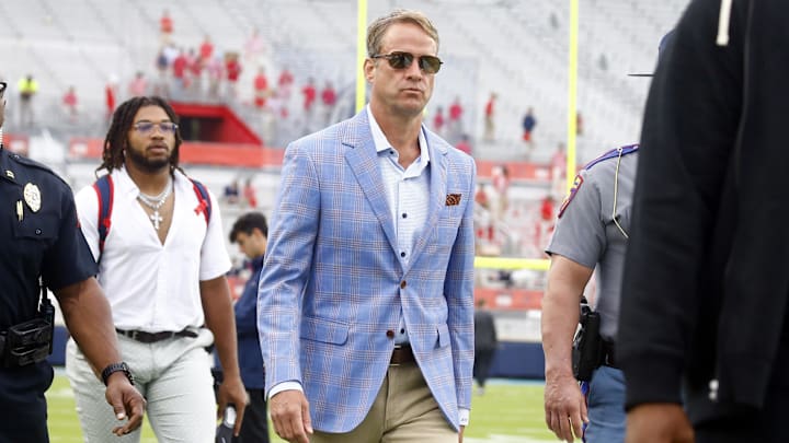 Landry Kiffin’s subtle brag posing with pops Lane Kiffin in strapless ...