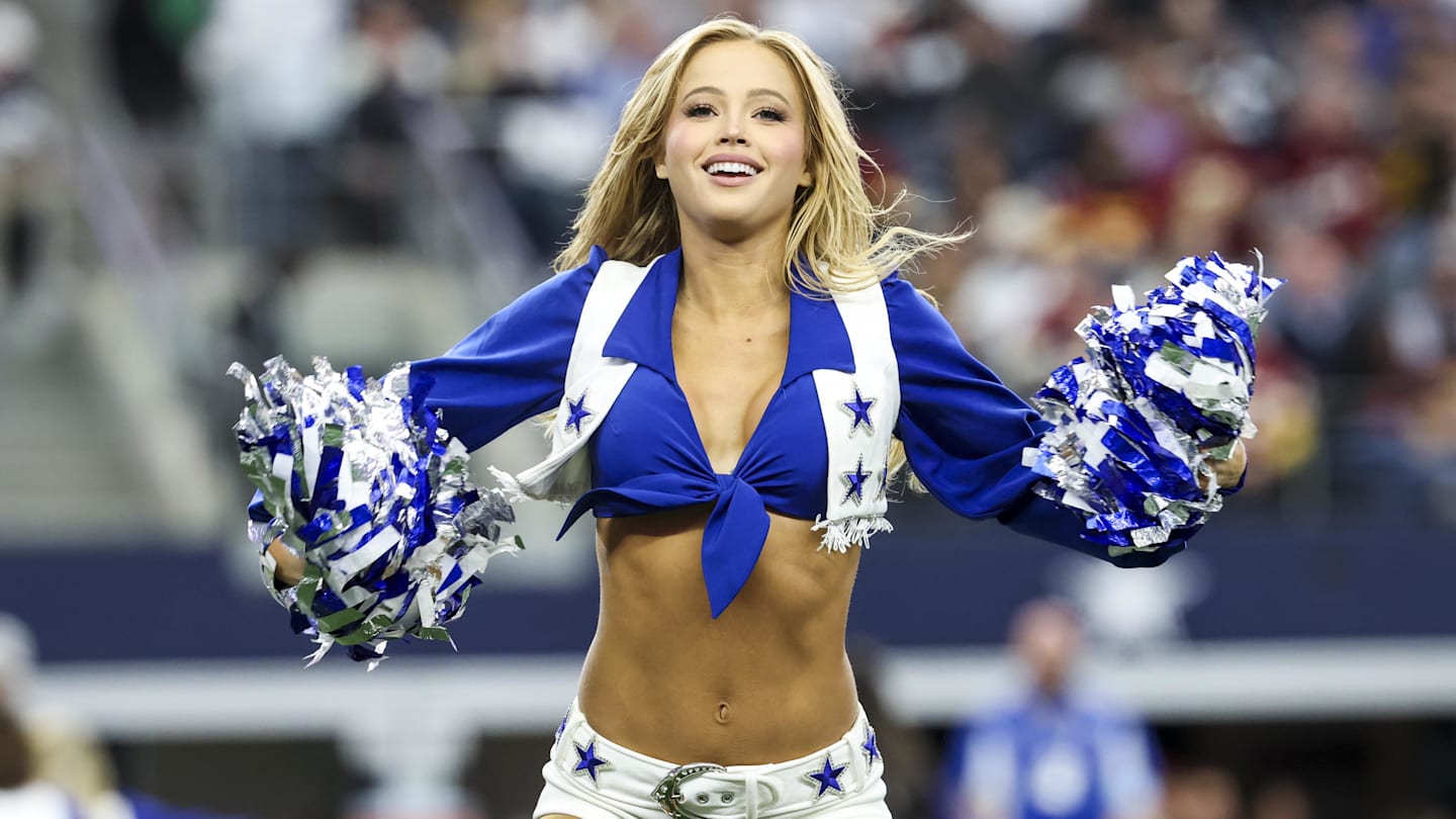 Dallas Cowboys Cheerleaders Kylie Dickson slays stunning pink crop-top workout fit