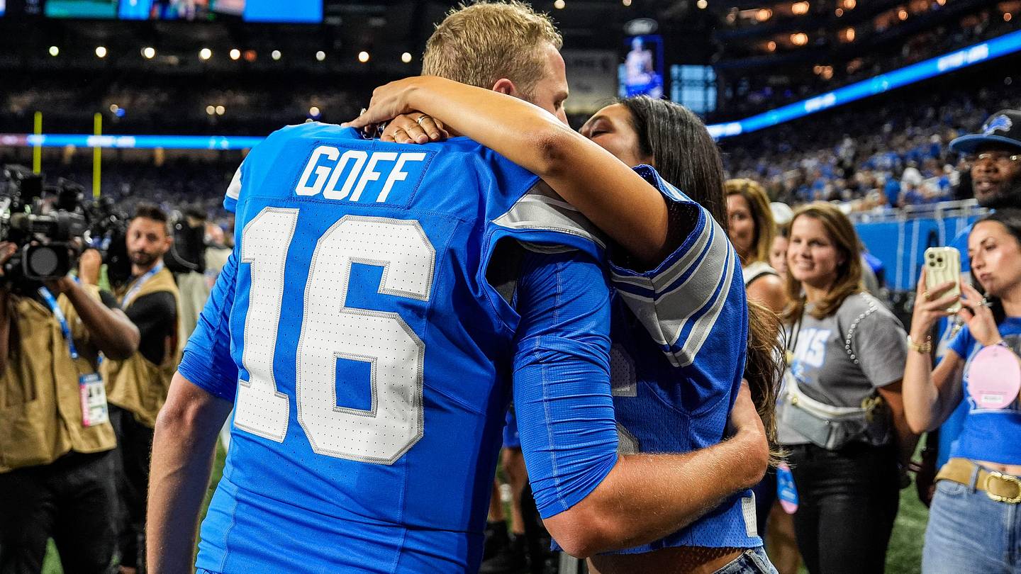Lions QB Jarod Goff’s wife Christen shares BTS photos from wedding at ...