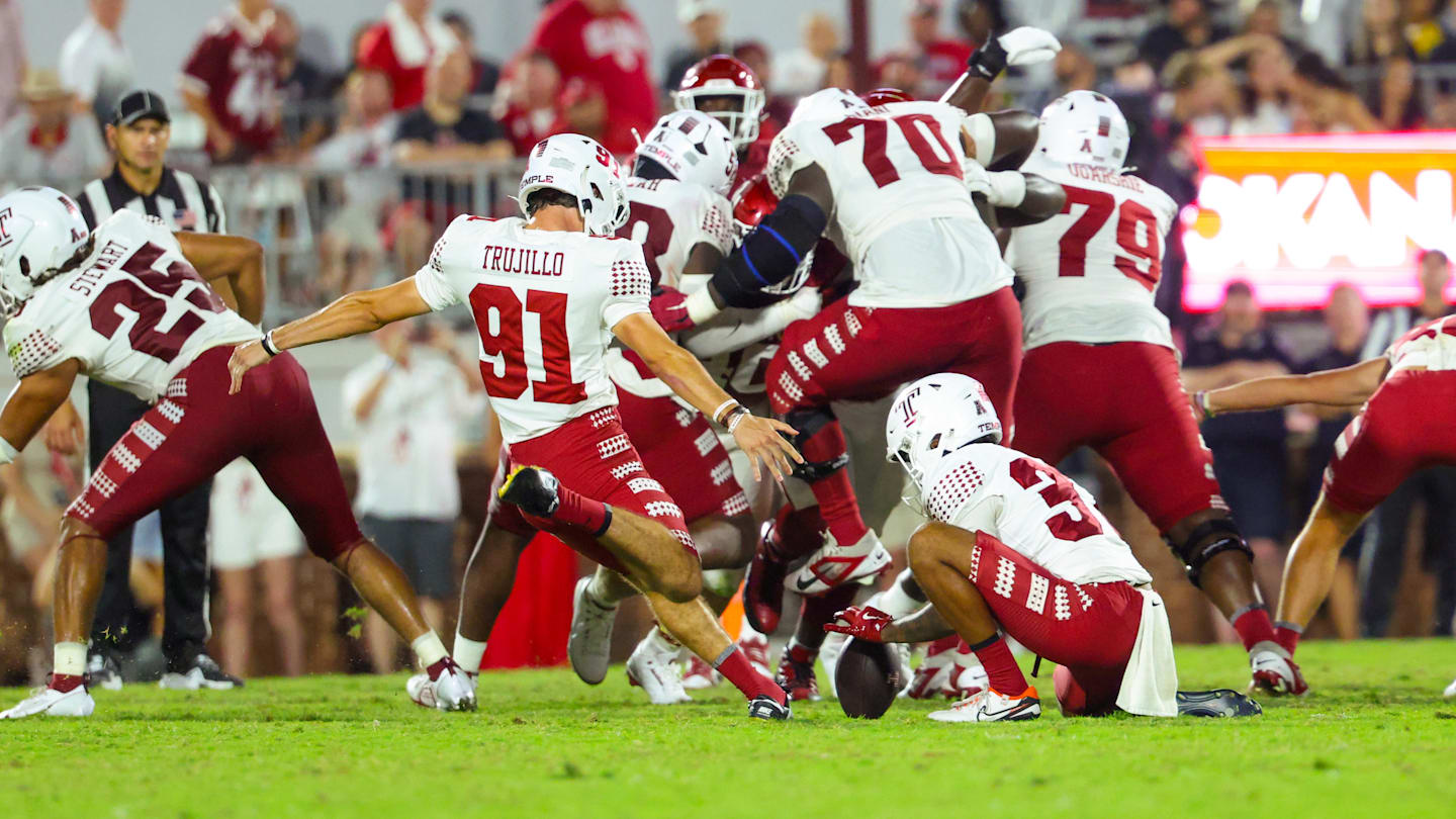 Temple Kicker Nails 64-Yard Field Goal, Longest Ever at Lincoln ...