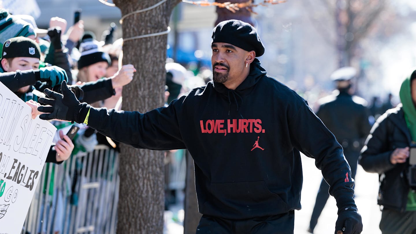 Iconic Jalen Hurts 'Love, Hurts' Nike Hoodie Sells Out in a Flash Iconic Jalen Hurts 'Love, Hurts' Nike Hoodie Sells Out in a Flash
