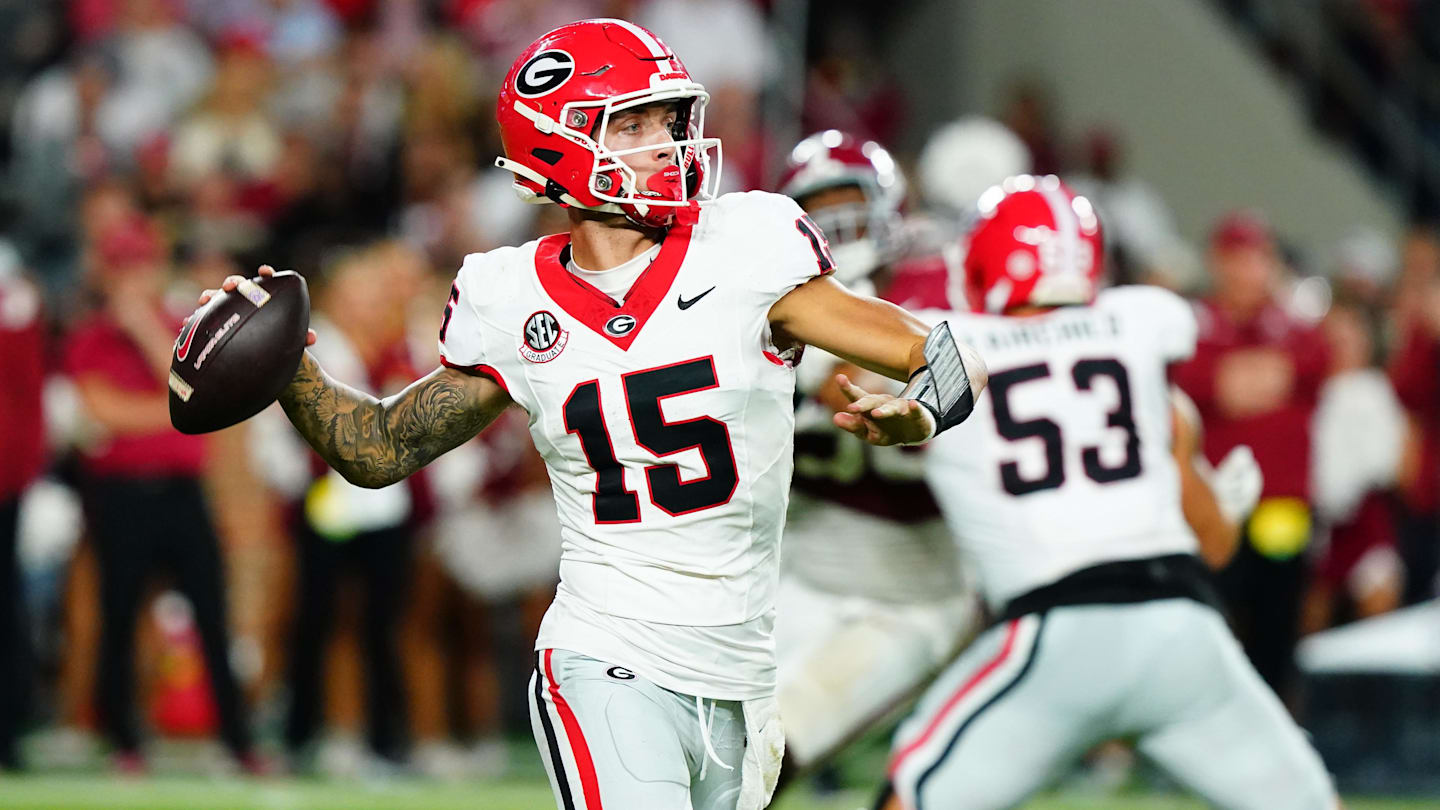 Carson Beck draft stock sliding, not likely to be first QB taken in ...